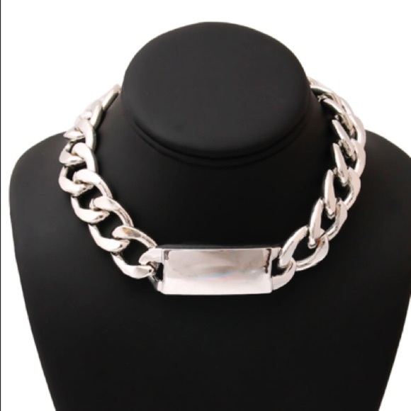 Jewelry | Celeb Status Silver Id Necklace Nwt | Poshmark